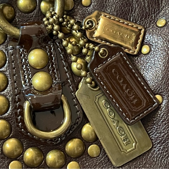 Coach | Bags | Nwt Coach Madison Leather Studded Large Sabrina Bagbrown ...